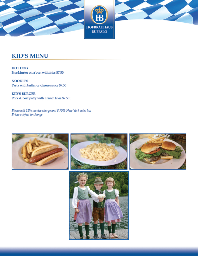 Catering Menu - Hofbräuhaus Buffalo