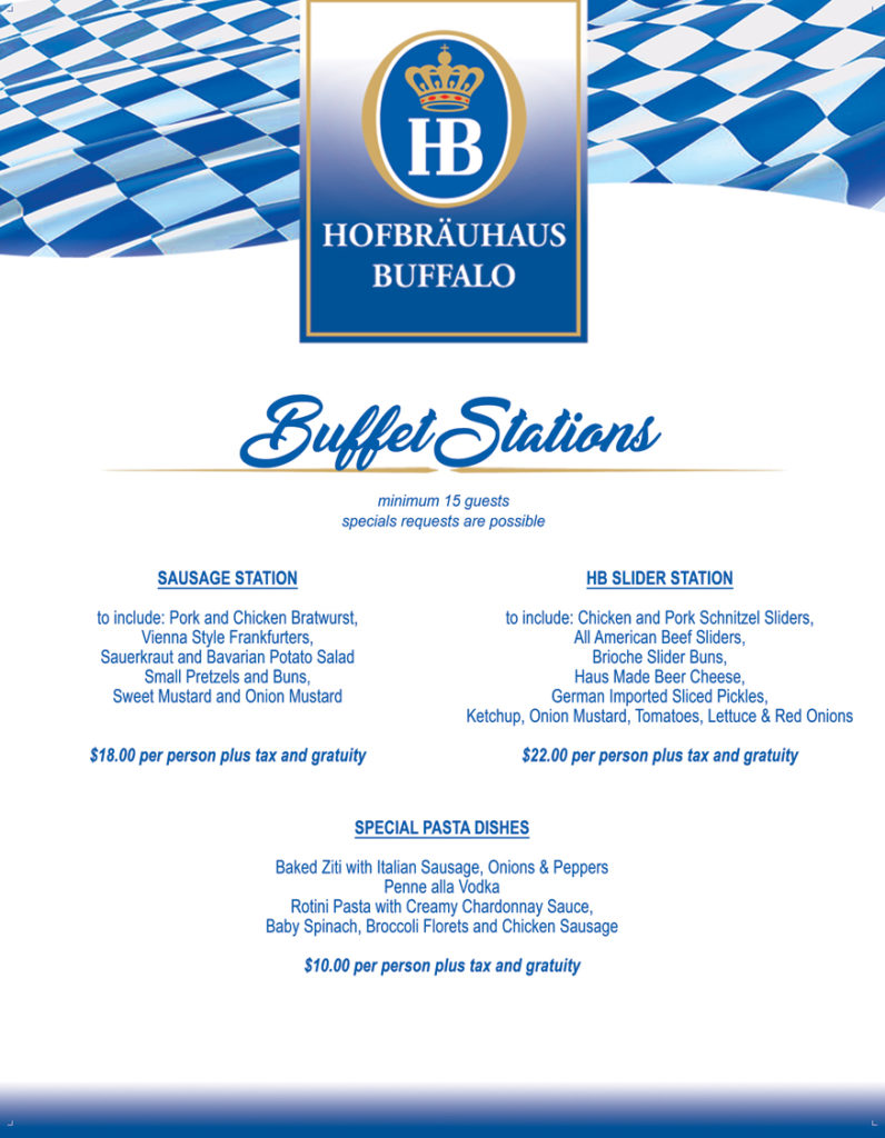 Catering Menu - Hofbräuhaus Buffalo